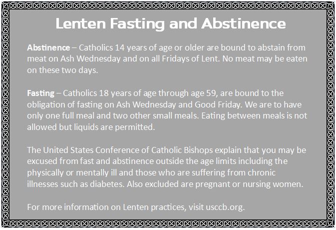 Diocese of Gaylord | Lenten Practices